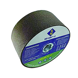SIGNI 4 Inch Green Grinding Stone with 5/8-11 Thread (1 Pack,80 Grit，4X2X5/8-11)