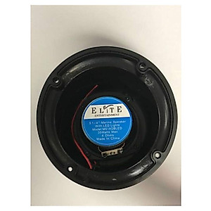 KCHEX 2 Black Wavy Blue LED 5.25" Flush Mount Speaker UV Waterproof