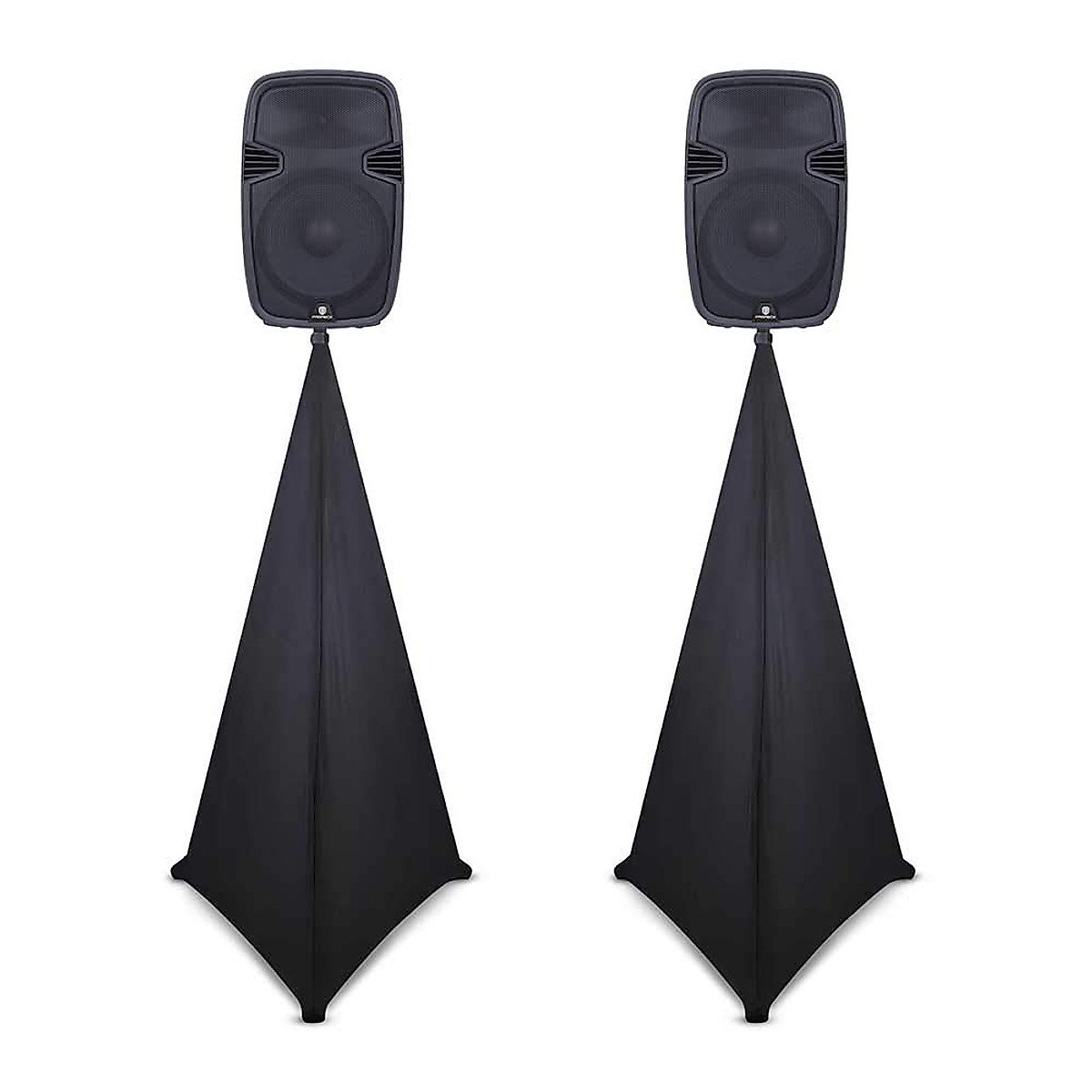 PRORECK Speaker Stand Cover Tripod Stand Skirt Skrim 360 Degree Cover Black x 2