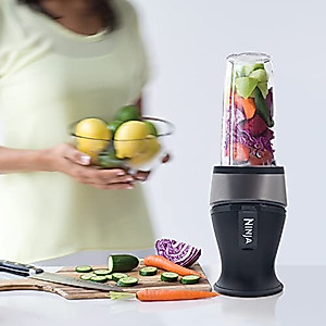 Ninja Personal Blender for Shakes, Smoothies, Food Prep, and Frozen Blending with 700-Watt Base and (2) 16-Ounce Cups with Spout Lids (QB3000SS)