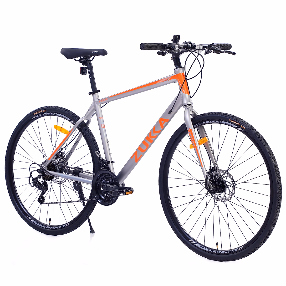 WEFIYERS 700C Road Bike Shimano 21 Speeds Aluminium Alloy Frame,Disc Brake&Racing Bicycle,Commuter Hybrid Bike for Men/Women Junior Senior (Orange)
