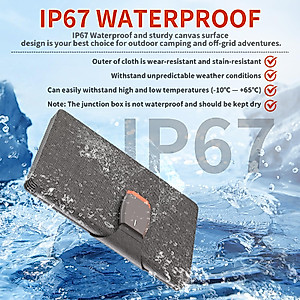 56W Portable Solar Panel with Type-C PD 3.0/QC 3.0 Fast Charging, IP67 Waterproof SunPower Folding Solar Panel for Camping Hiking Backpacking Fishing