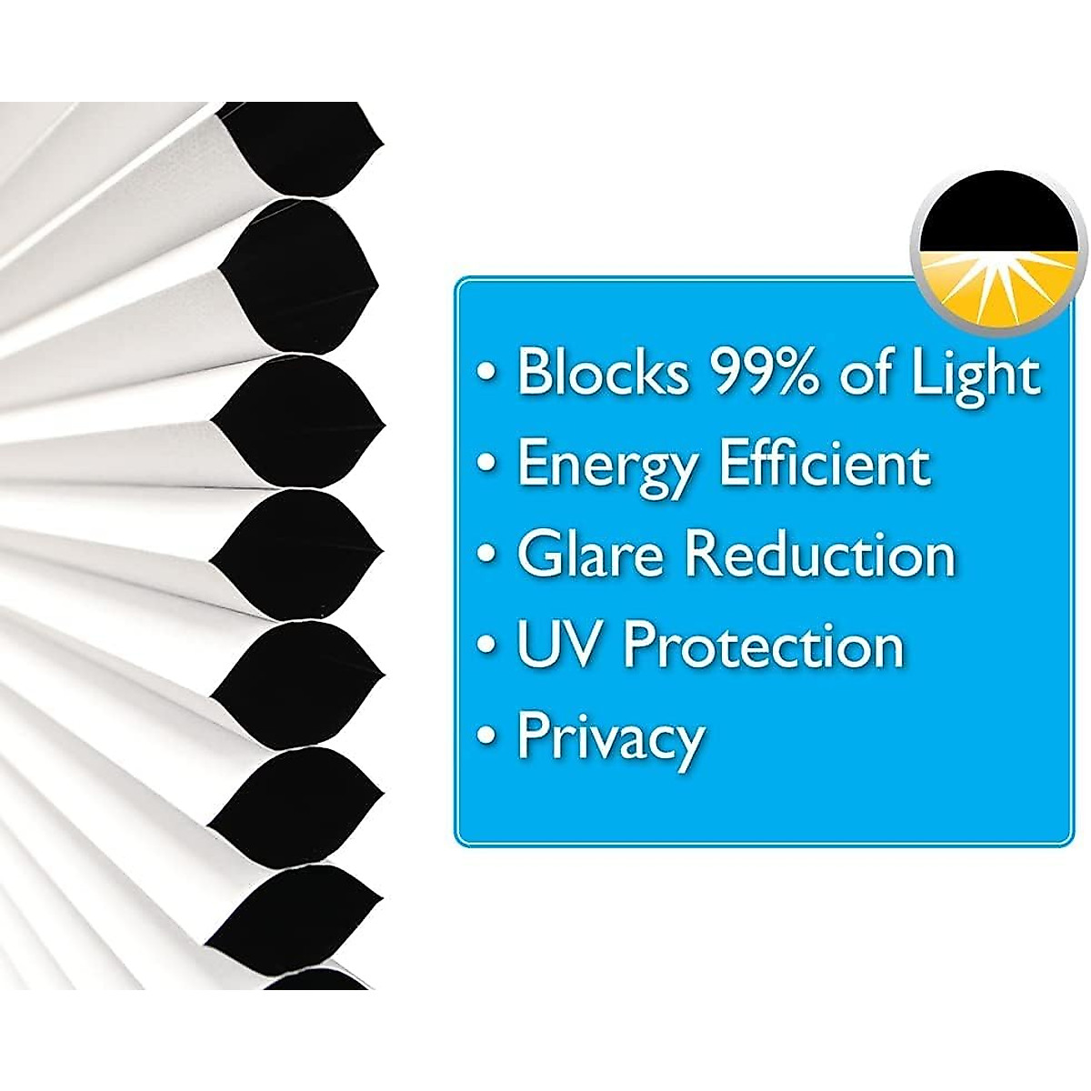 Redi Shade No Tools Easy Lift Trim-at-Home Cordless Cellular Blackout Fabric Shade White, 30 in x 64 in, (Fits windows 19 in - 30 in)