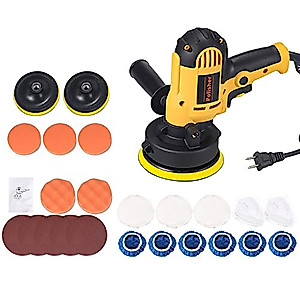 Car Buffer Polisher Kit,5'' Portable Polishing Machine Kit for Car Detailing,700W Car Polisher Buffer Sander Polishing Machine Kit with Detachable Polishing Pad for Buffing Car,Wood,Metal,Furniture