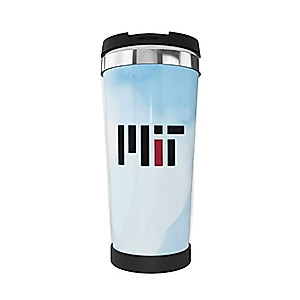Lujzwop Massachusetts Institute Of Technology Logo Coffee Mug,Stainless Steel Double Vacuum Insulated Tumbler,Coffee Travel Mug Spill Proof With Lid,Suitable For Hot,Cold Coffee,Tea,Beer