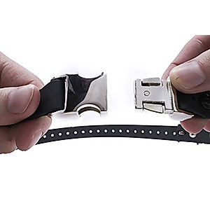 Educator Quick Snap Bungee Dog Collar, Biothane, Waterproof, Odorproof, Easy Connect and Disconnect Clasp and D Ring with Comfort Bungee Loop, Adjustable for Custom Fit, 3/4-Inch, Black
