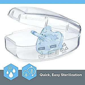 Chicco PhysioForma® 100% Soft Silicone One Piece Pacifier for Babies 0-6m, Orthodontic Nipple, BPA-Free, 4-Count with Sterilizing Case,4 Count (Pack of 1)