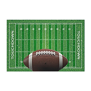 Osimiccp Football Rug for Boys Room 3'x5' Non Slip Football Field Rug,Boys Rugs for Bedroom Living Room Football Room Decor