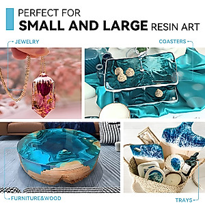 ISTOYO Epoxy Resin, 1 Gallon Crystal Clear No Bubbles Epoxy Resin Kit, Fast Curing Epoxy Resin for Table Tops, Coating, Casting, Jewelry Making, DIY Art Crafts, Cast Coating Wood