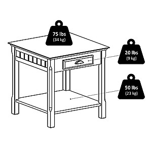 Winsome Wood Timber Occasional Table, Black, 21.97 x 21.97 x 22.05 inches