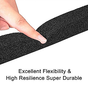 fowong Open Cell Foam Seal Tape 2 Rolls, 1" W X 1" T X 13' L, Air Conditioner Seal Low Density Door Insulation Strip High Resilience Flame Resistance, 2 X 6.5 Ft