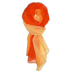 Ted and Jack - Silk Ombre Lightweight Accent Scarf in Oranges