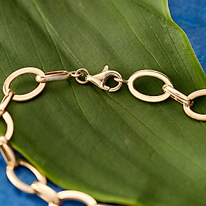 Ross-Simons 14kt Yellow Gold Flat Oval-Link Bracelet. 8 inches