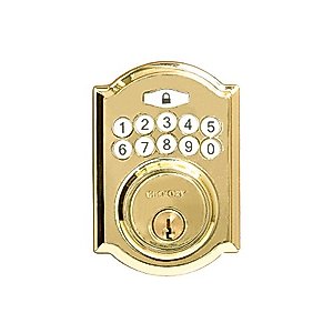 Hickory Hardware H076388-PB Securemote Bluetooth Enabled Deadbolt, Polished Brass