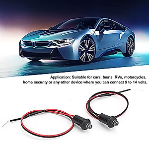 2Pcs Fake Alarm Lamp Blue Light Modification Universal 12V Vehicle Accessories Blinking LED Security Warning Lamp for Car-s Boats RVs Motorcy