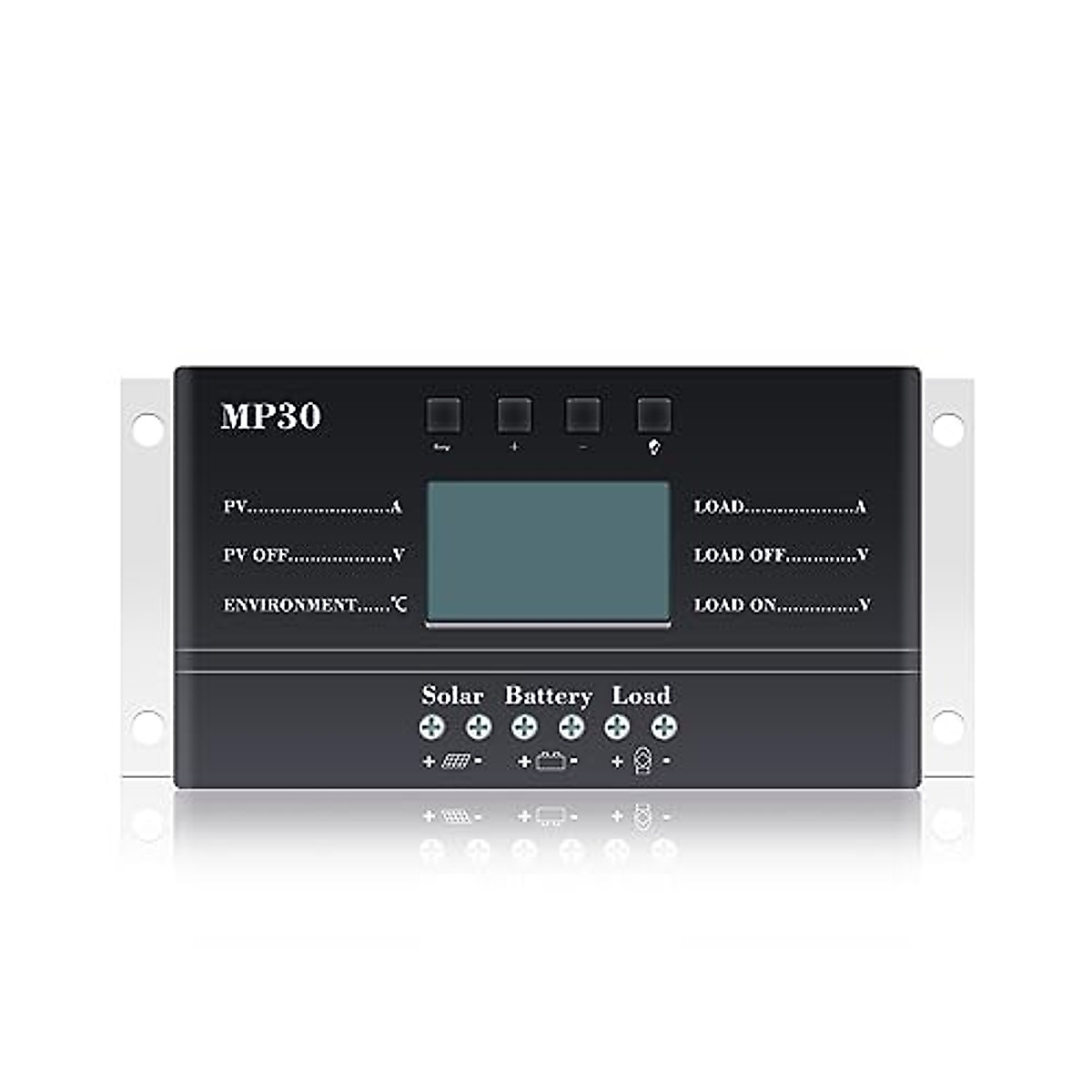 Alrska Solar Charge Controller 30A 12V/24V PWM Negative Ground Solar Charge Controller Solar Panel Regulator w/ Temp Sensor Function Fit for Lithium, Sealed, Gel, and Flooded Batteries