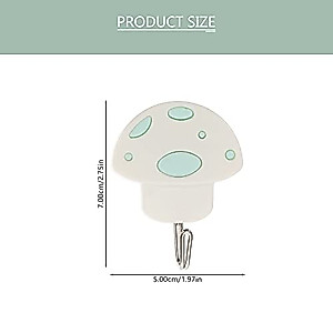 STOBAZA 3 PCS Decorative Wall Hooks Mushroom Wall Hooks Adhesive Sticky Hooks for Bedroom Bathroom Door Wall Shower Ball Hat Coat