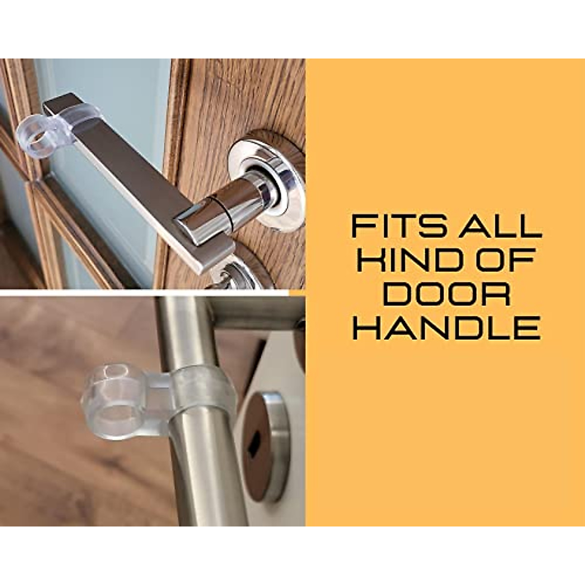 Clear Door Stopper Wall Protector (4 Pcs), Silicone Door Handle Stoppers, Noise Canceling from Door Knobs, Silicone Clear Door Bumper, Door Knob Wall Shield, Shock Absorbent Wall Protector