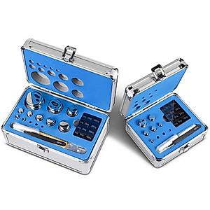 Goetland Certificated F1 Scale Calibration Weight Kit Set 25 pcs 1mg-1kg Stainless Steel High Precision for Balance Digital Scale Lab Education