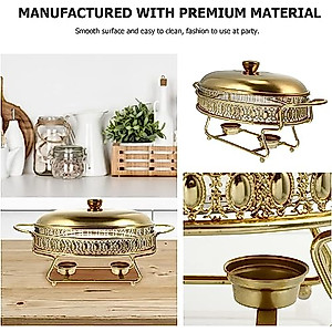 BESTonZON Stainless Steel Chafing Chafing Dish Buffet Set Stock Pot Buffet Warming Tray Buffet Dish Oval