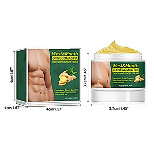 Gynecomastia Tightening Ginger Cream 30ML - Breast Firming Cream Down Cellulite For A Better Physique Make Them Firmer