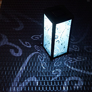 Smart Solar 3011WRM1 Solar Scroll Lantern with Antique Finish, Black