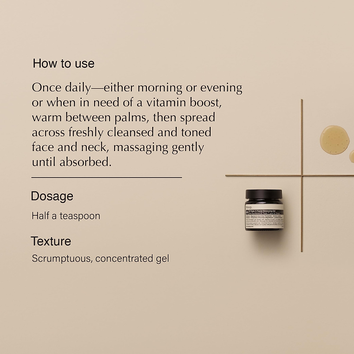 Aesop B Triple C Facial Balancing Gel - Lightly Hydrating with Vitamins B and C to Replenish and Balance Skin - 2.1 Oz