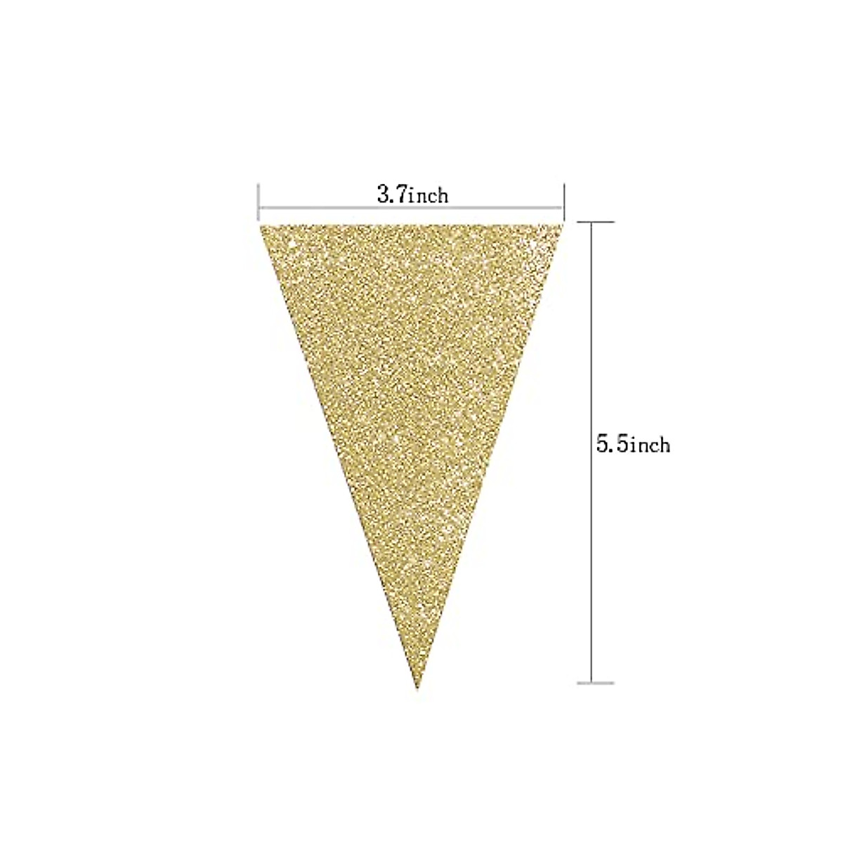 Gold Green Triangle Banner Decoration Greenery Party Supplies Bunting Signs for Birthday Nursery Classroom Anniversary Decoration Graduation Back to School Flags 15 pcs (Golden Green Atrovirens ) 10 Feet