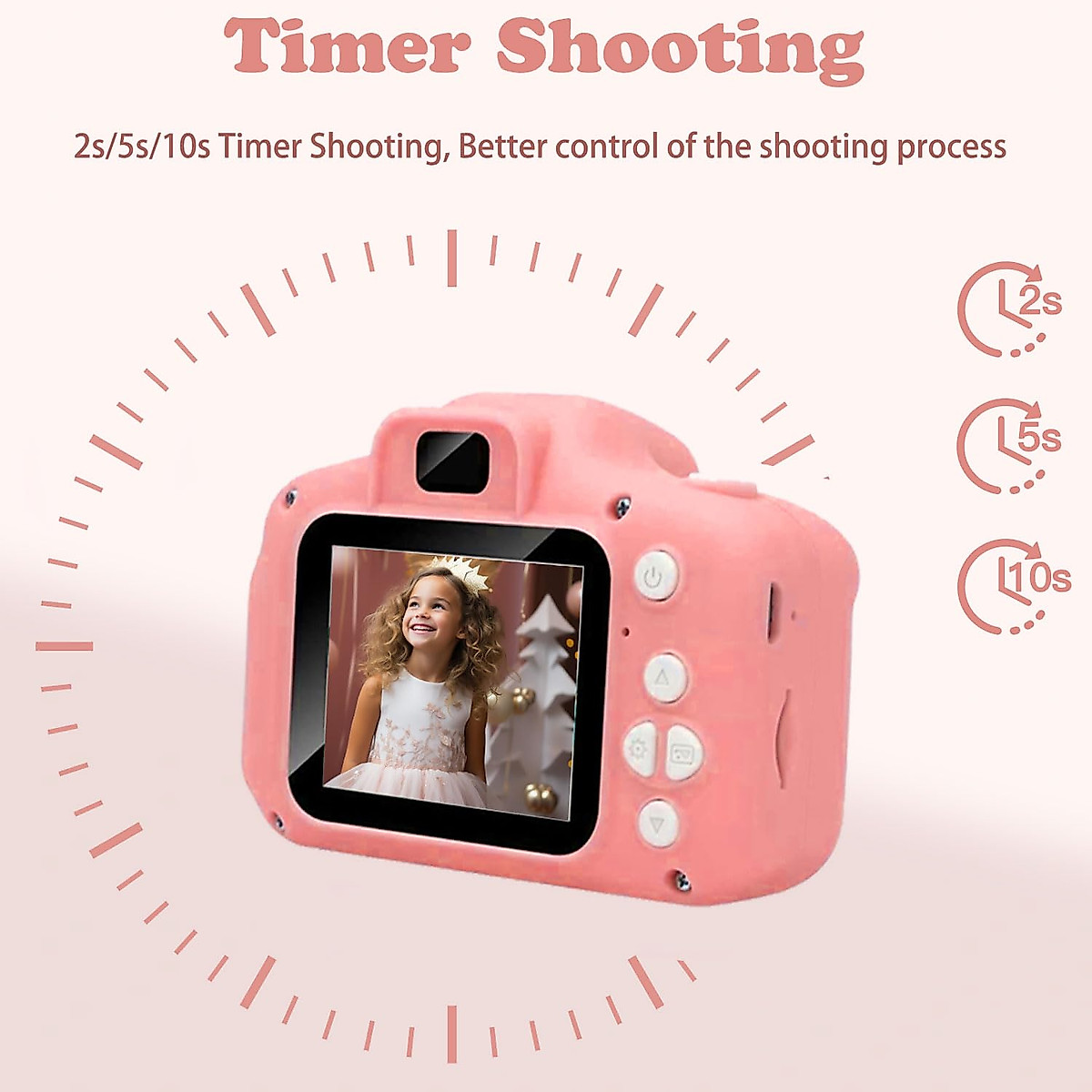 Kids Camera,Christmas Birthday Gifts for Boys and Girls Aged 3-8, Toddler Camera for Kids,Portable Toy Gifts for 3 4 5 6 7 8 Year Old, Rechargeable Kids Cameras Digital with 32GB Card