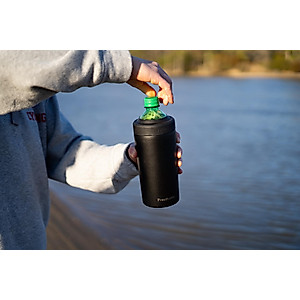 Universal Buddy XL Can Cooler by Frost Buddy - Fits 12-ounce, 16-ounce, 20-ounce, and 24-ounce Cans and Bottles - Keep Your Drinks Refreshingly Chilled for over 12 hours Gunmetal Glory
