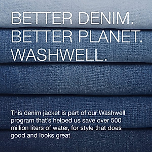 GAP mens Icon Denim Jacket, Black Wash, Medium US