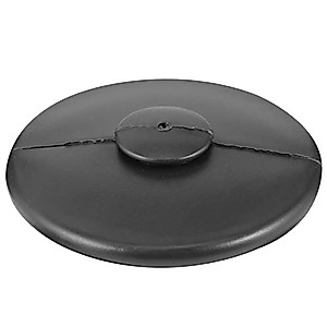 TOYANDONA 1 Piece Large Halloween Candy Cauldron, Plastic Witch Cauldron with Handle Halloween Candy Bucket Candy Holder for Kids (Black Flame with Cover)