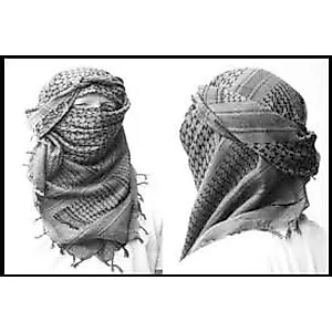 Tapp Collections Premium Shemagh Head Neck Scarf - Black/Black