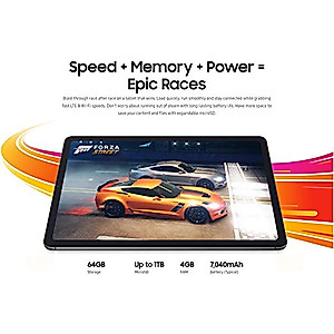 Samsung Galaxy Tab S6 Lite w/S Pen (64GB, WiFi + Cellular) 4G LTE Tablet & Phone (Makes Calls) GSM Unlocked SM-P615, International Model (Oxford Gray)