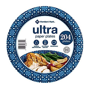Member Mark Ultra Dinner Paper Plates (10", 204 ct.)