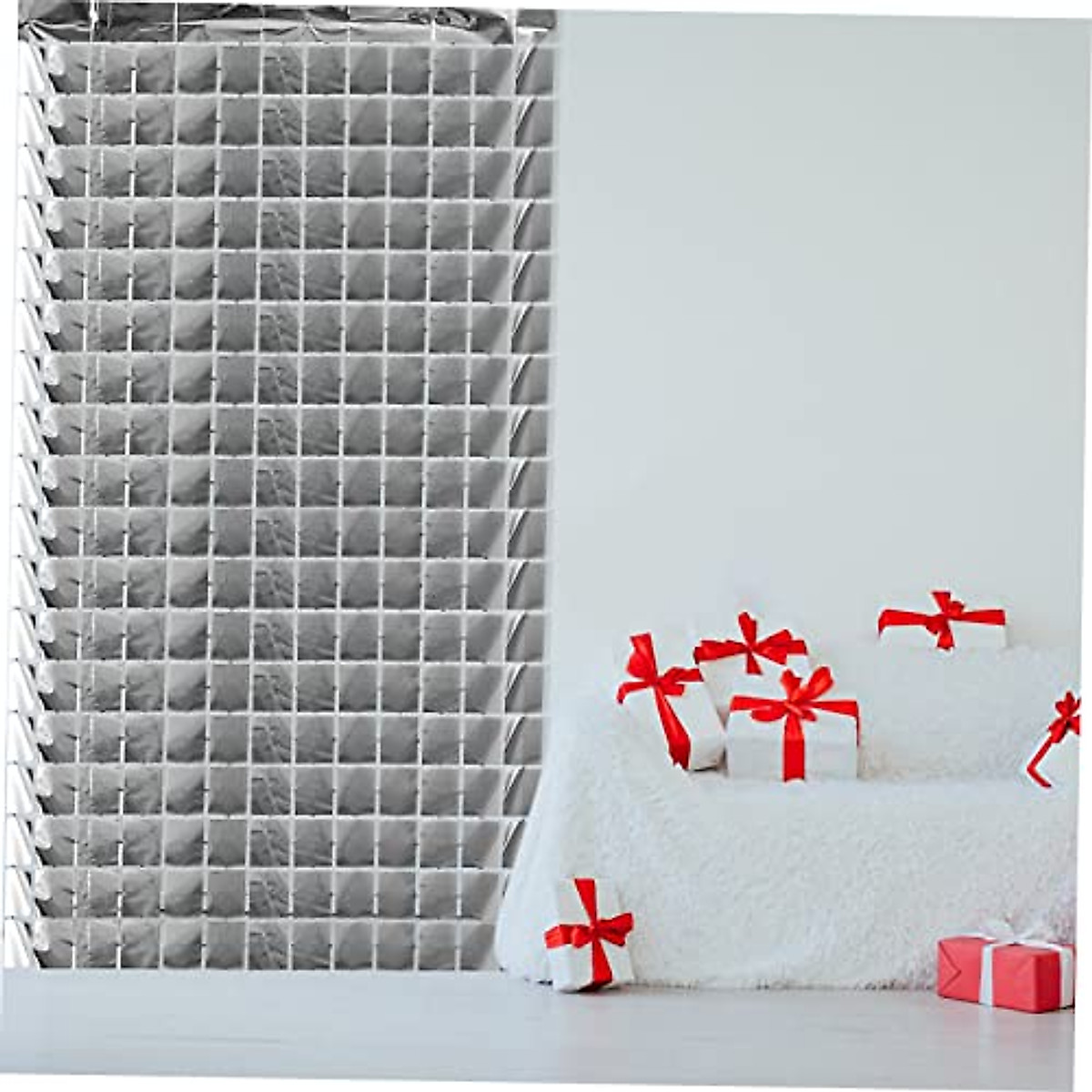 Mikikit 6 pcs Square Tinsel Curtain Pink Decor Blue Decor Gold Curtain Metallic Tinsel Curtains Purple Party Decorations Tinsel Backdrop Wall Tinsel Fringe Curtain Ribbon Christmas Plastic