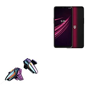 BoxWave Gaming Gear Compatible with T-Mobile REVVL V+ 5G (Gaming Gear by BoxWave) - Touchscreen QuickTrigger, Trigger Buttons Quick Gaming Mobile FPS for T-Mobile REVVL V+ 5G - Jet Black