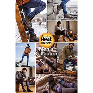 Heat Holders - Mens Winter Warm Thick Bigfoot Thermal Crew Socks Size 13-15 US (Red)