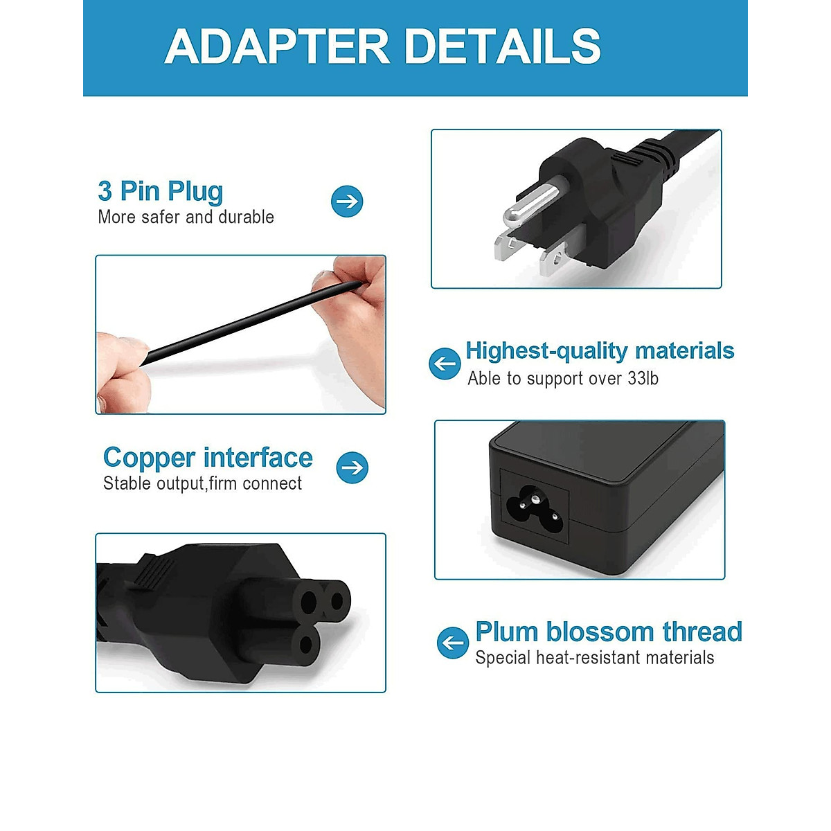 VHBW Charger Replacement for Inogen One G1 G2 G3 G4 G5 ADP-120RH BA-301 BA-302 BA-303 Concentrator, 120W 9.8Ft Long Power Supply Compatible with Inogen