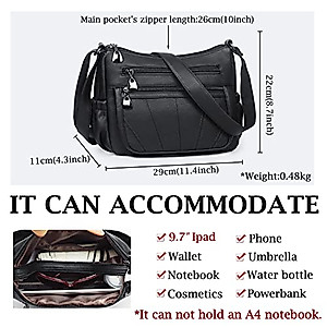 Crossbody Purse for Women Ladies Soft PU Leather Shoulder Bag Medium Roomy Handbag Fashion Tote Top Handle Satchel