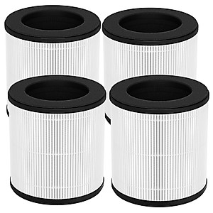 XBWW B-D02L B-D02U Replacement Filters Compatible with MOOKA B-D02L, KOIOS B-D02L and VEWIOR B-D02U Air Cleaner Purifiers, H13 True HEPA Filters, 4 Packs