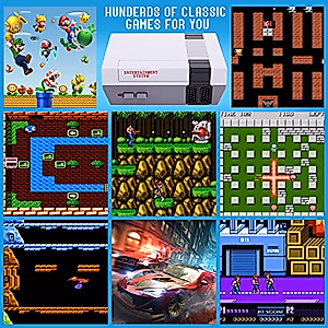 Retro Game Console Built in 620 Video Games and 2 NES Classic Controllers, Mini Video Game Console Plug and Play TV Games with AV Output, 8-Bit Video Game System with Classic Games,Children's Gift