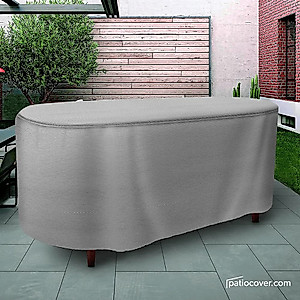 Patio Large Waterproof Oval Table Cover - Outdoor Patio Table Washable - Heavy Duty Furniture 84X42X28 Inch Oval Table Cover