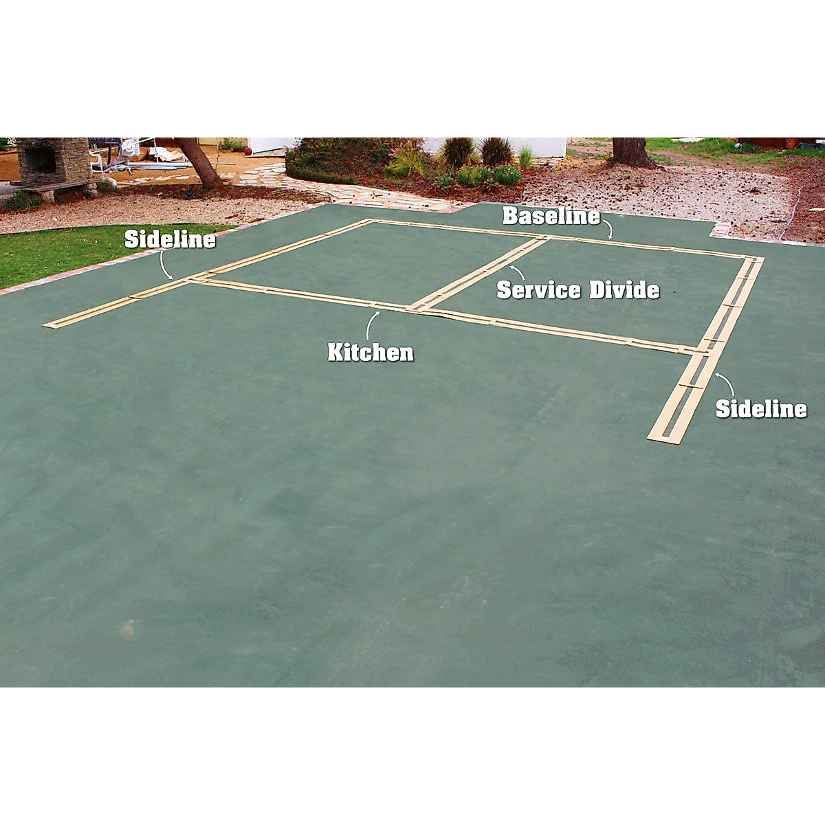 Ronan Sports Pickleball Regulation Cardboard Stencil Kit for Concrete & Asphalt Courts | Made in The USA | Great Gifts for Dads | Summer Time Fun for Families | Black Paint Included