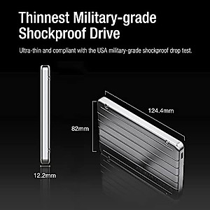 Silicon Power 1TB B75 Rugged Portable External SSD USB 3.2 Gen 1 (USB3.0) Write 430MB/s with USB Type A to Type C Connector, Silver