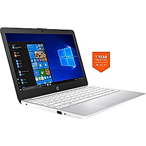 2021 HP Stream 11.6-inch HD Laptop PC, Intel Celeron N4020, 4 GB RAM, 64 GB eMMC, WiFi 5, Webcam, HDMI, Windows 10 S with Office 365 Personal for 1 Year + Fairywren Card (White)
