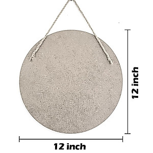 Sokomurg Rustic Round Wood Wreaths Wall Hanging Outdoor, Farmhouse, Porch, Seasonal Welcome Sign Front Door Decoration, for Spring Summer Fall All Seasons Holiday Halloween Christmas 12 In(30 cm)