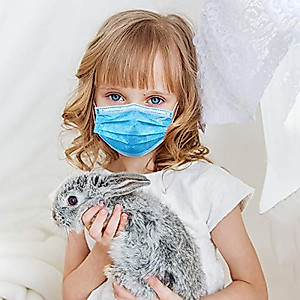 Wecolor 120 Pack Disposable Face Masks with Elastic Ear Loop, 3 Ply Breathable (Blue)