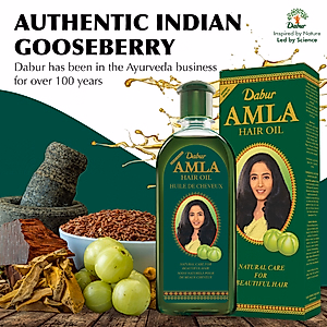 Dabur Amla Hair Oil - Indian Natural Hair Care for Beautiful, Healthy and Moisturized Hair and Scalp (200ml)