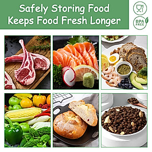 KVSK Black Clear Vacuum Seal Rolls Bags - 11" x 16.4 ' 3 Pack, 3.6mil+10mil Thickened Commercial Grade Roll For Food Storage, BPA Free & Prevent Freezer Burns